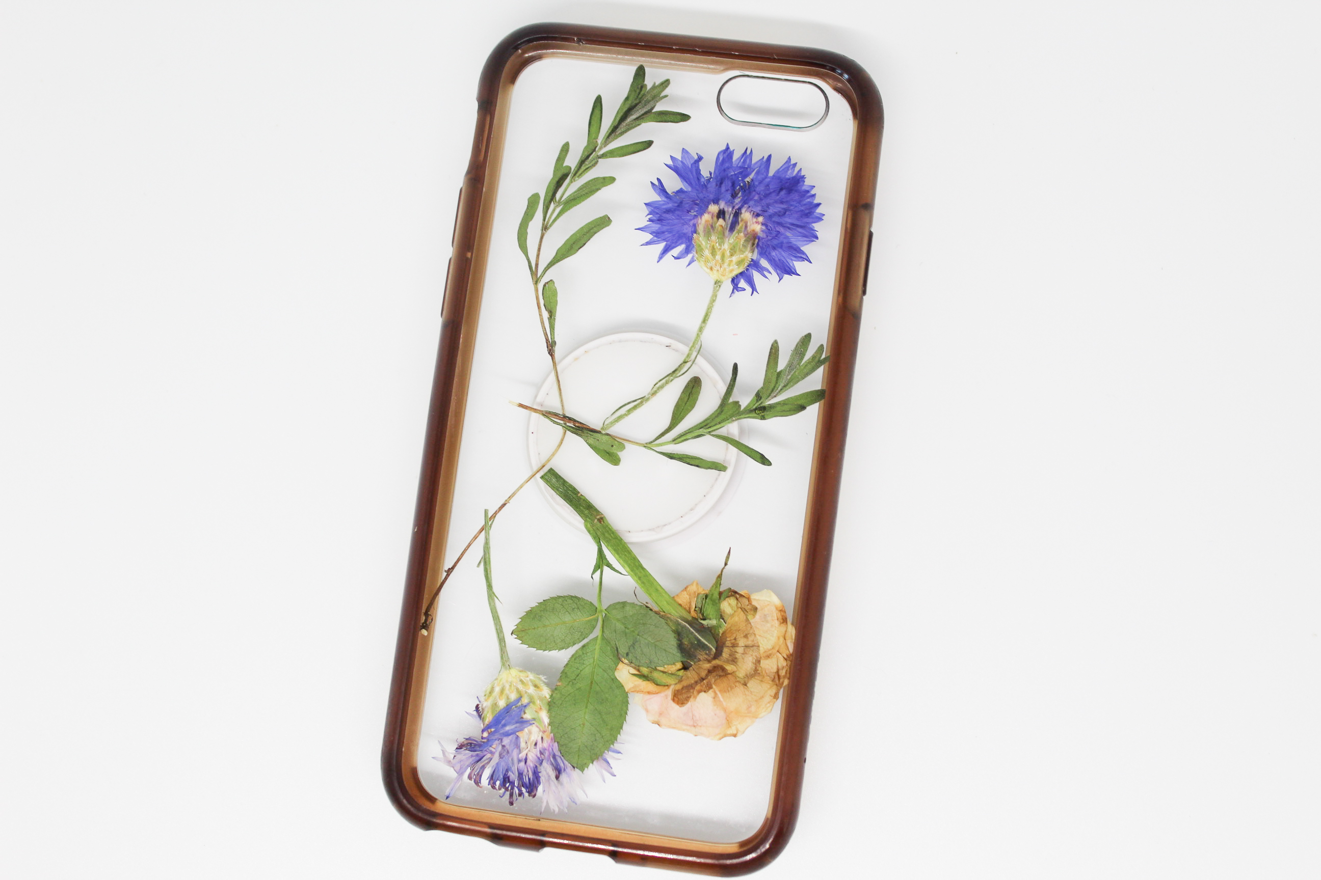 DIY Pressed Flower Phone Case (without resin) – the striped plaid