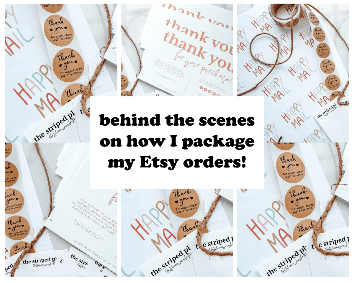 Behind The Scenes | How I Package My Etsy Orders – the striped plaid